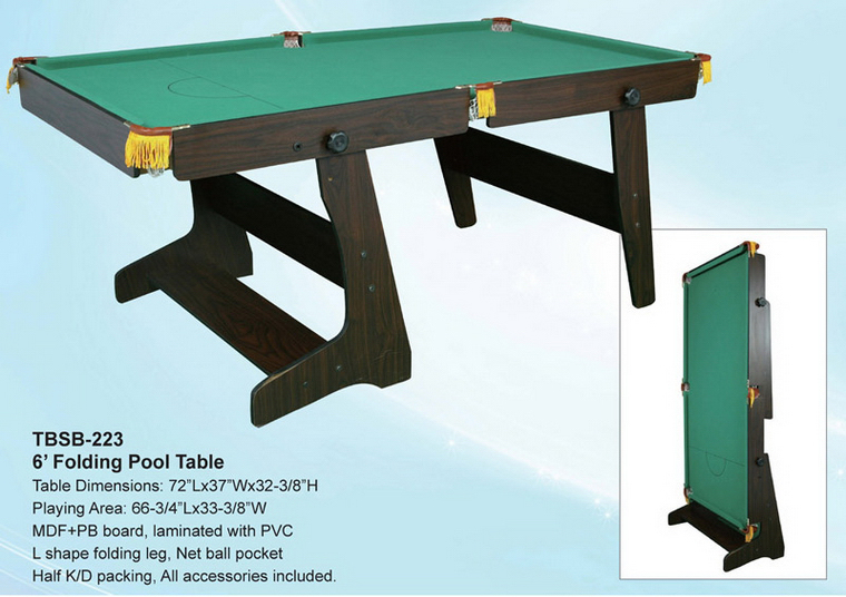 6’ Folding Pool Table - TBS Group